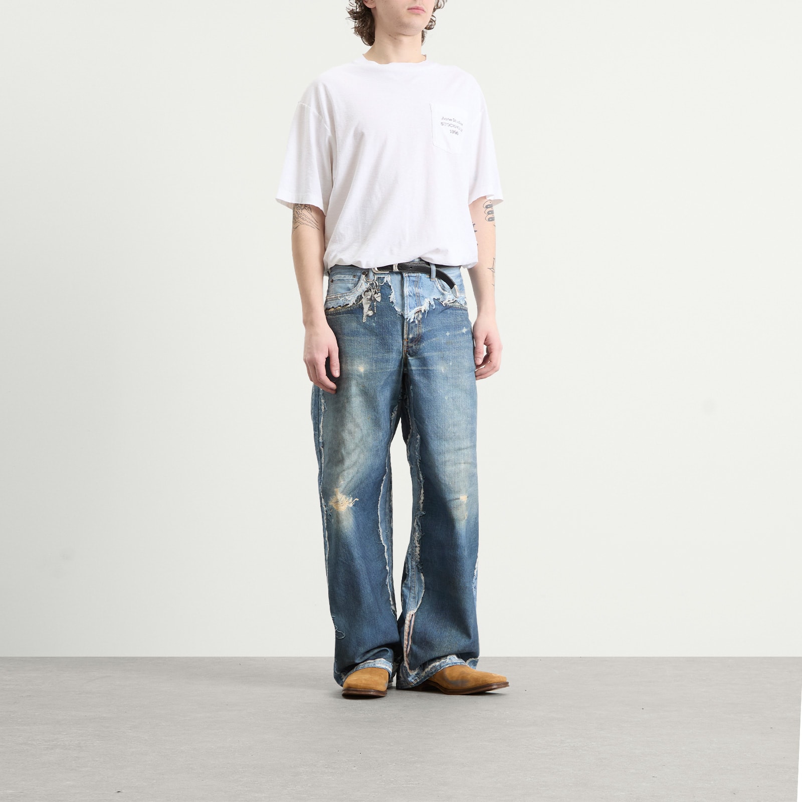 ACNE STUDIOS 1981 Trompe L’oeil Skeleton Print Jeans